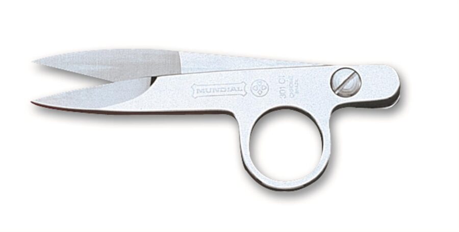 Mundial 8 Inch Red Handle Serra Sharp Scissors | E&M Greenfield