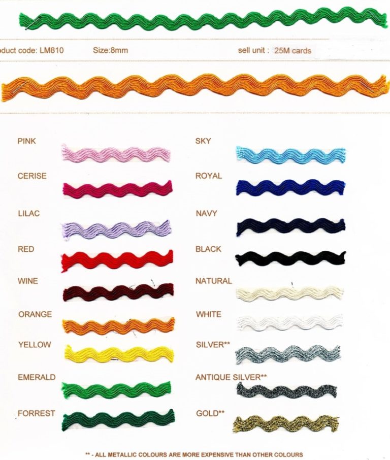 Ric Rac Rayon Braid | E&M Greenfield